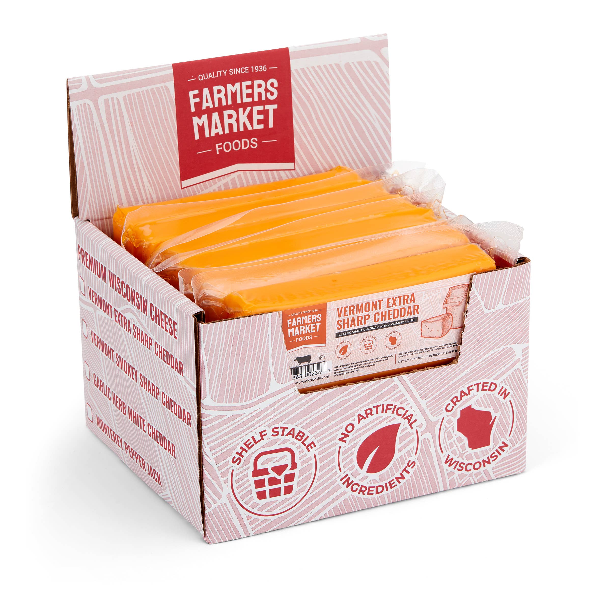 Vermont Extra Sharp Cheddar 7oz (Shelf Stable) – The Honey Shack, LLC