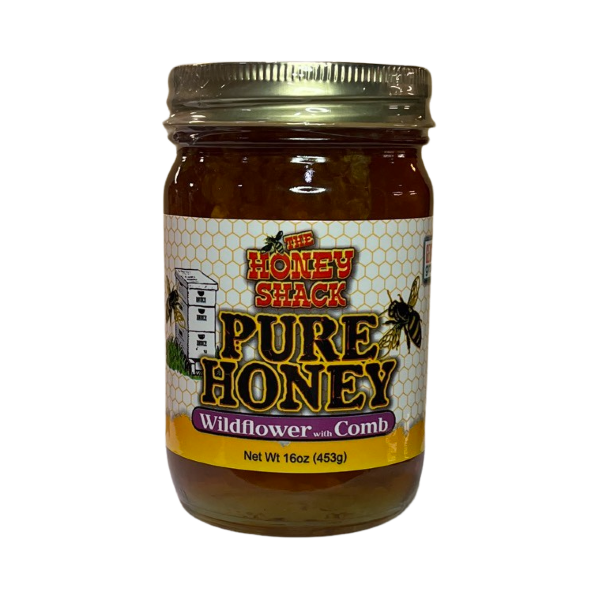 Wildflower with Comb 16 Ounces – The Honey Shack LLC